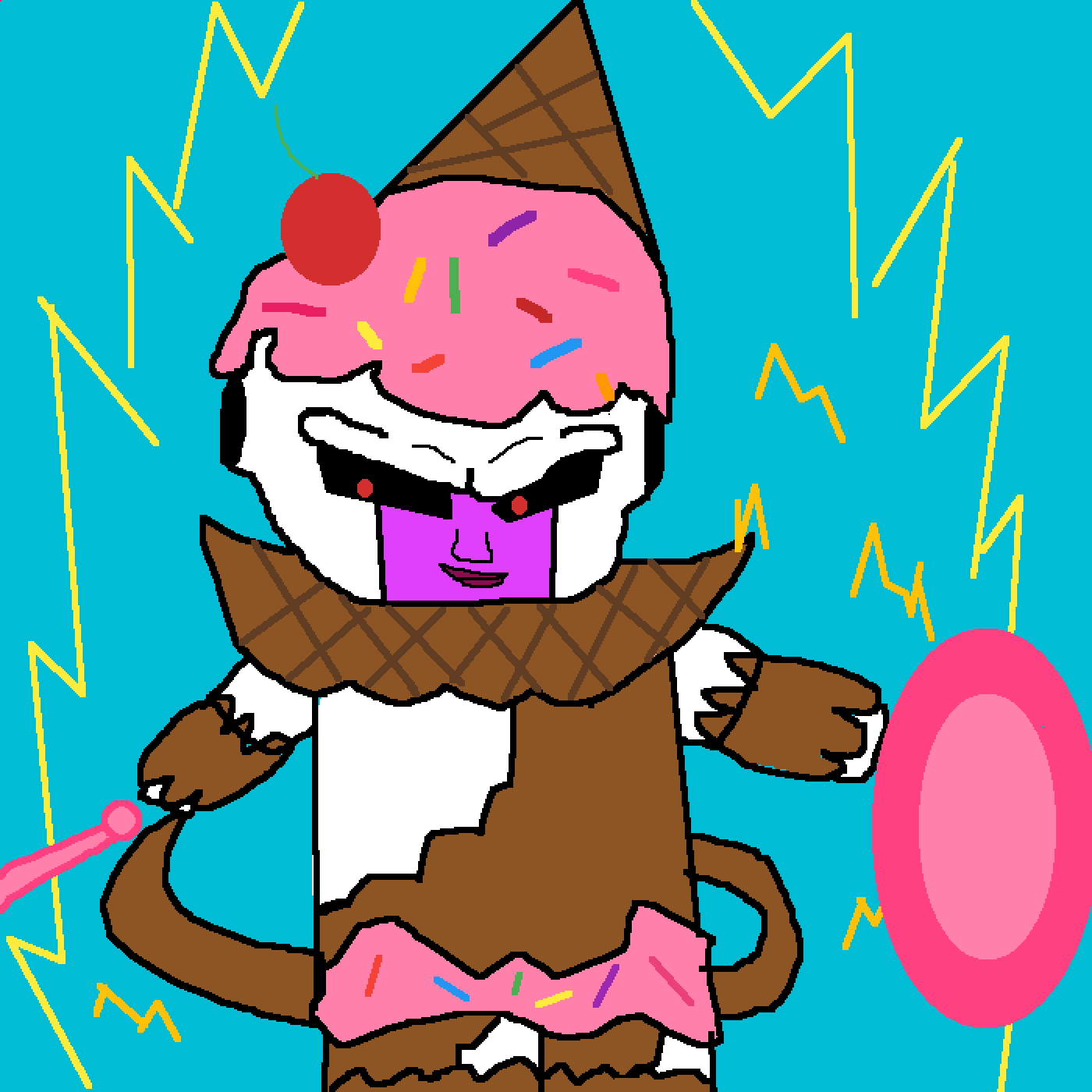 Pixilart - Ice Cream Golden Frieza (roblox) by ItsTheMan
