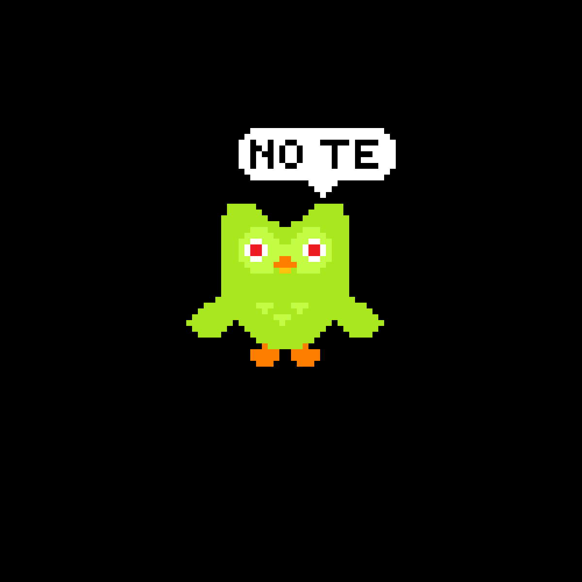 Pixilart - Evil Duolingo Bird by Aaron555