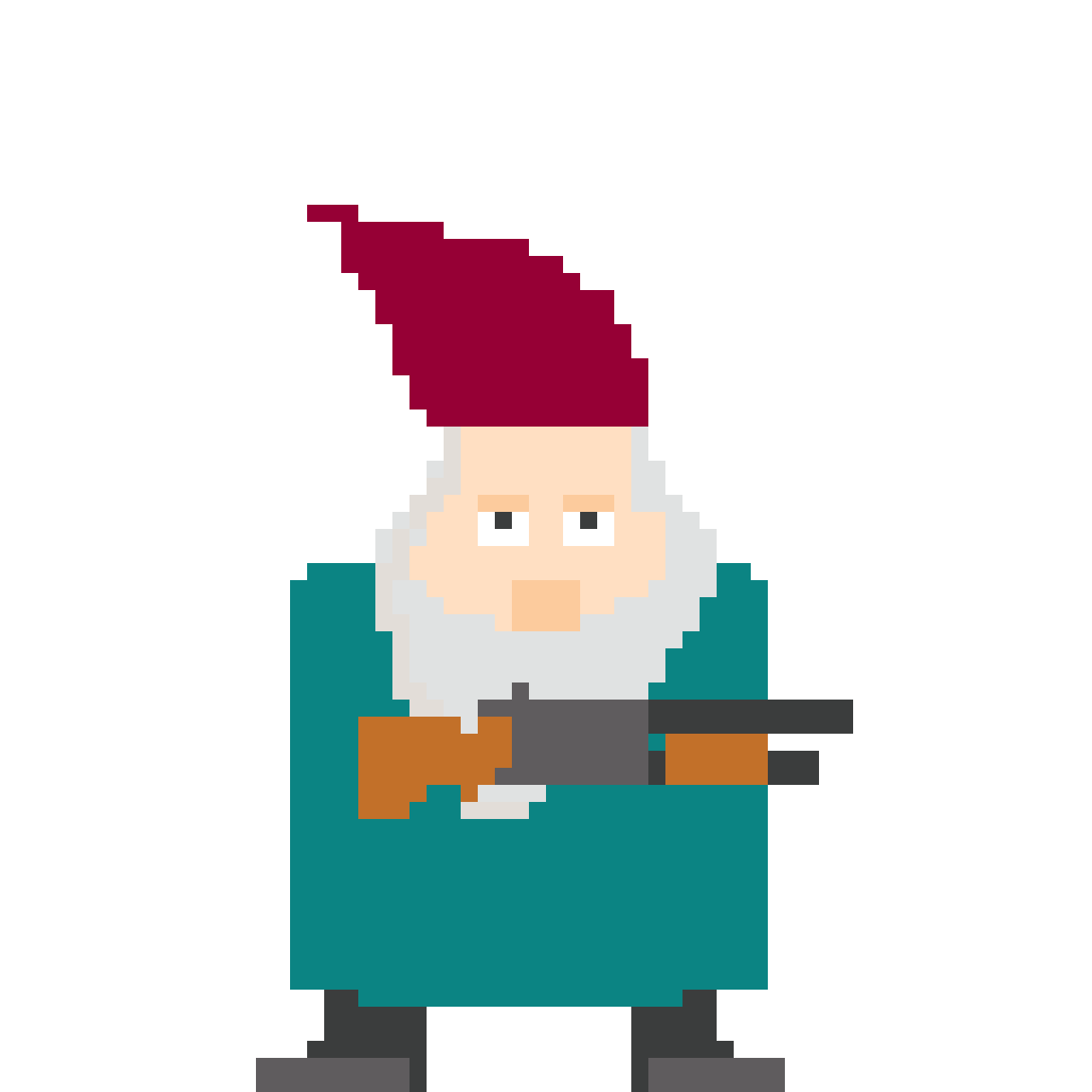 Pixilart Gnome With A Shotgun By Losergum51