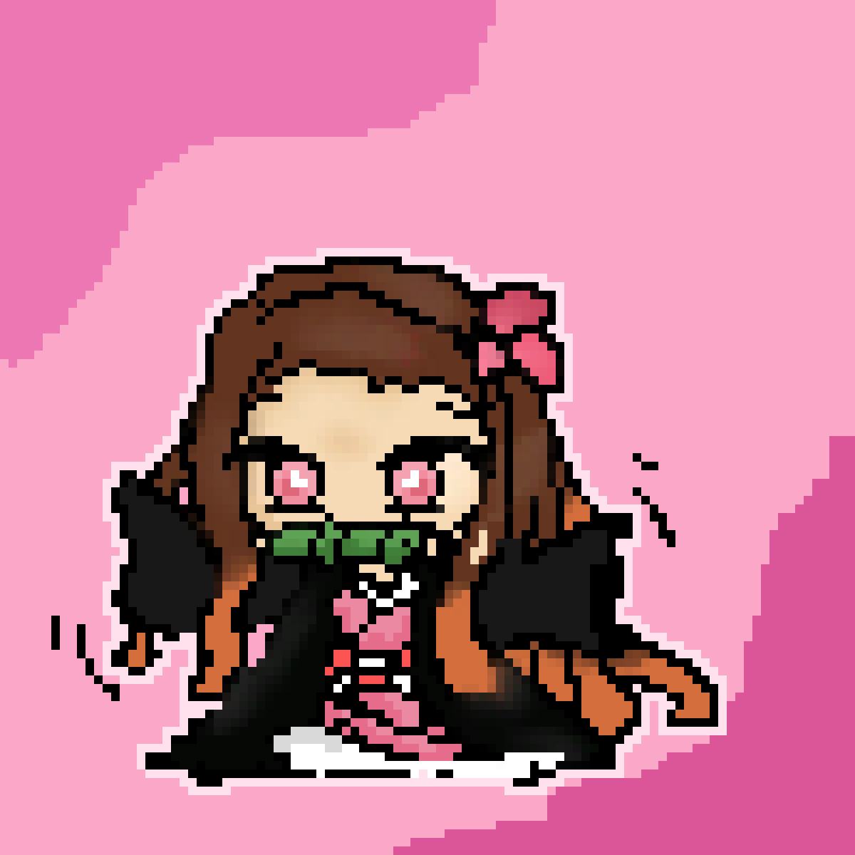 Pixilart - Chibi Nezuko Chan by Ghibli-Girl