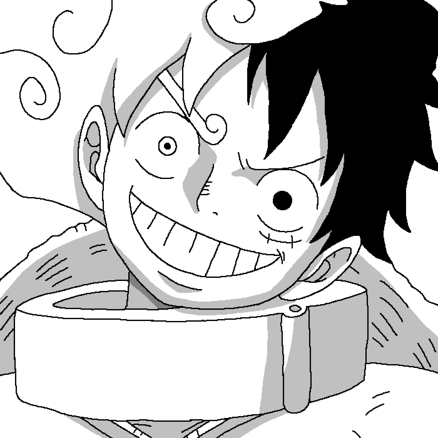 Pixilart - Luffy Base by shadesofstars