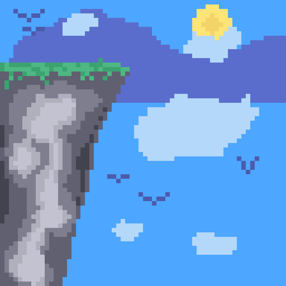 Pixilart - Simple cliffs by BunnyJ