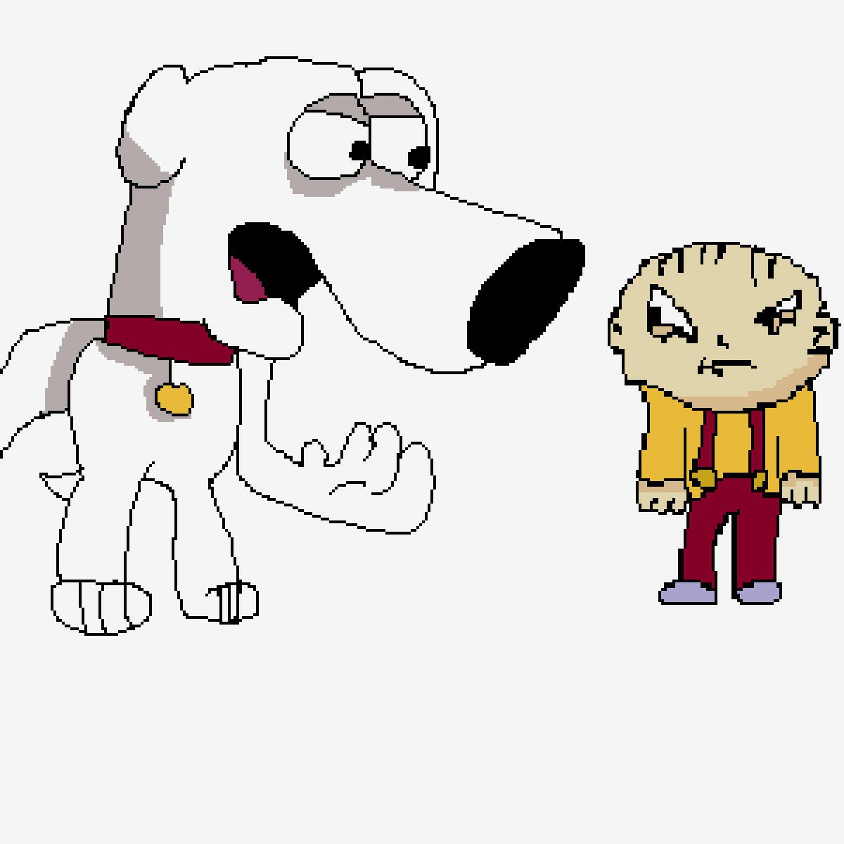 Pixilart - Stewie And Brian Fight by Kurtpro8