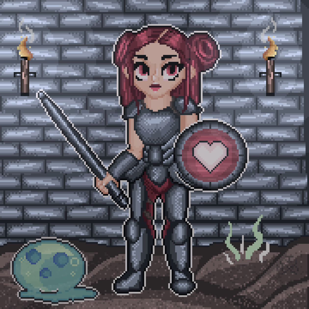Pixilart - Mascot contest pixel knight by Thmightygazelle