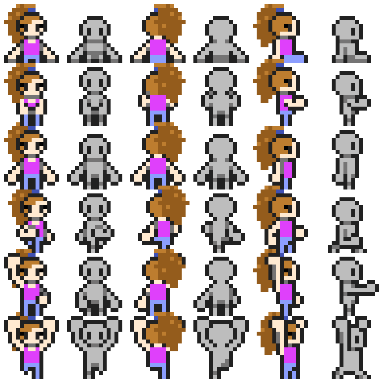 Pixilart - GB Topdown Animation Base by Pokeypinemartn2