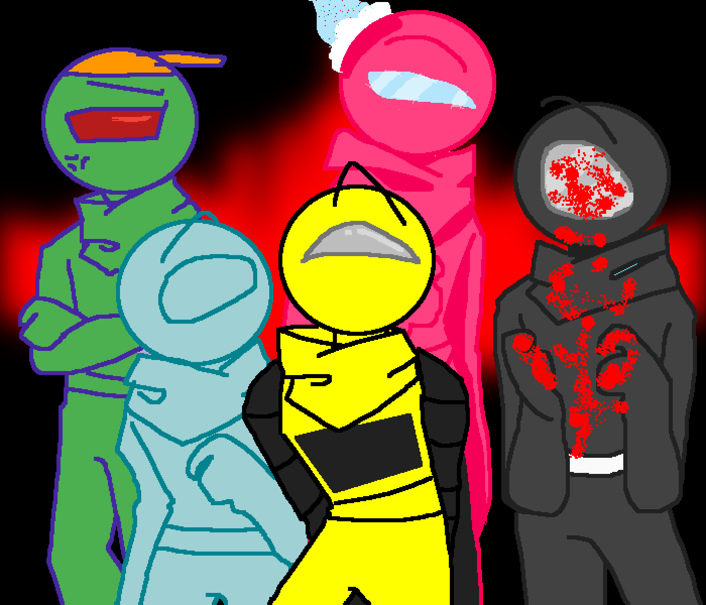 Pixilart - AMONG US COLLAB WITH BEE by Aceplayed