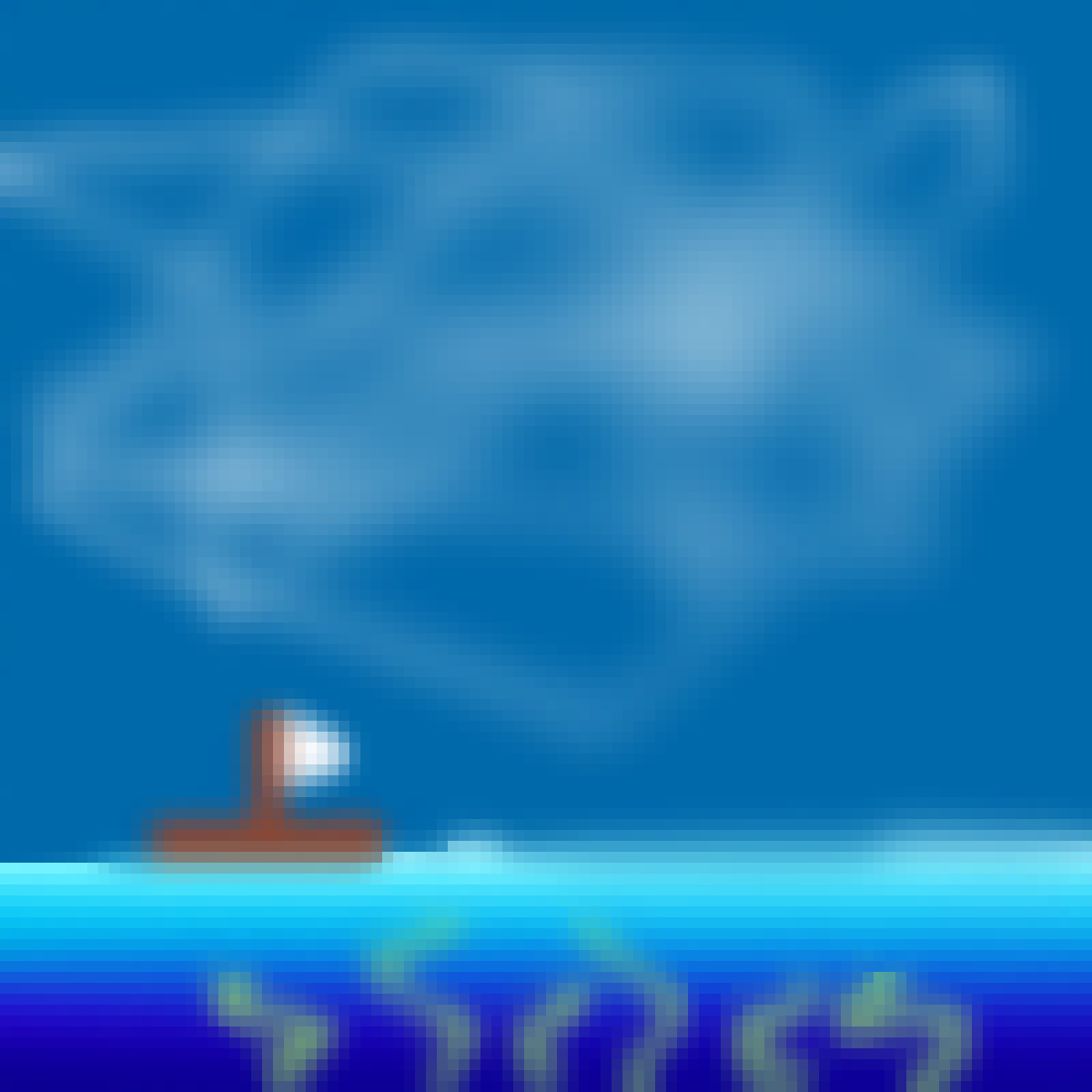 Pixilart - raft at sea by Karn2011