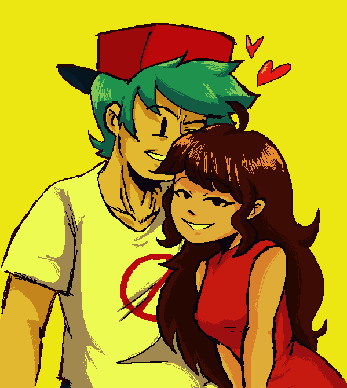 Pixilart - bf and gf by Peepoo