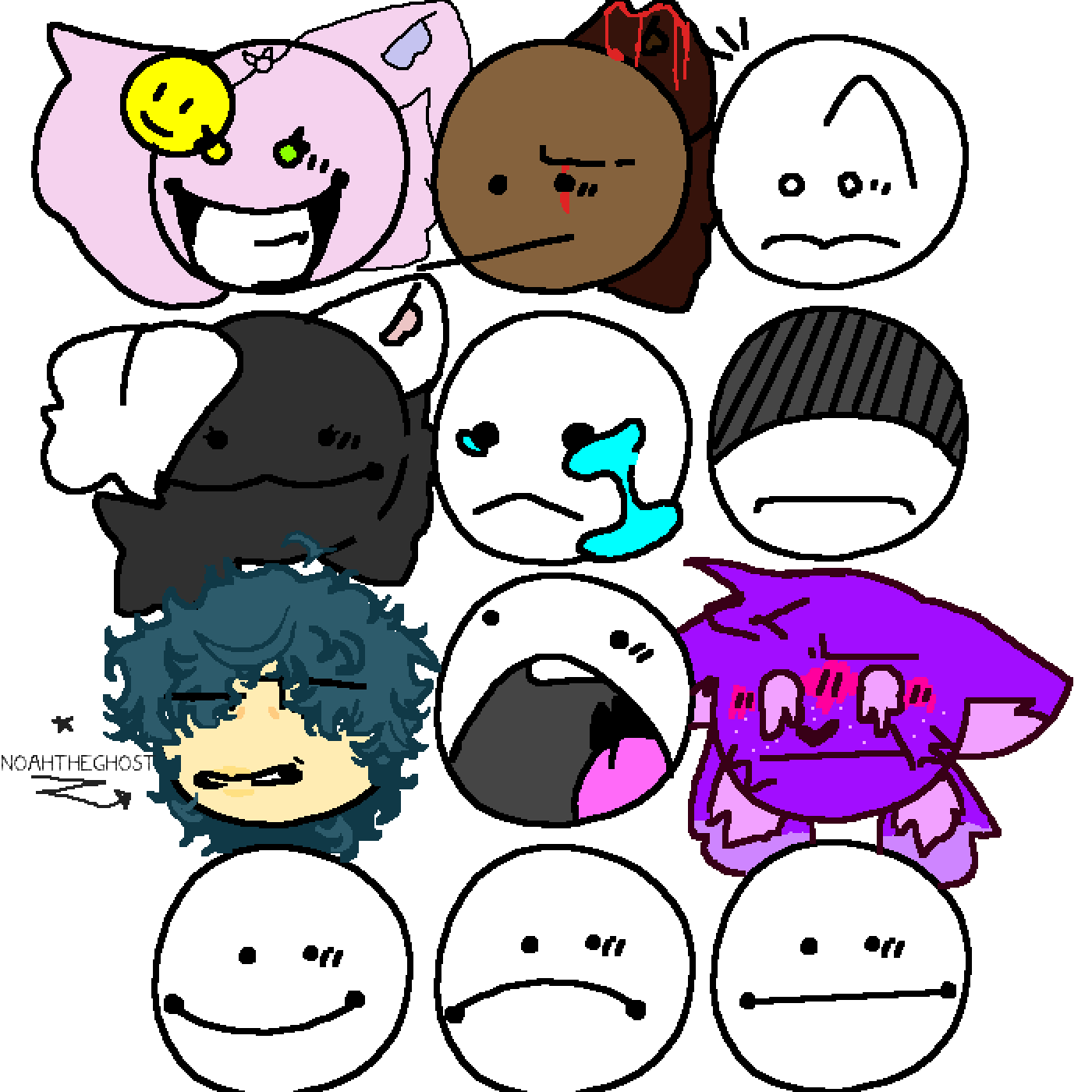 Pixilart Faces Base 3 By Hyenaxoxo Pixilart Faces Base 3 By Hyenaxoxo