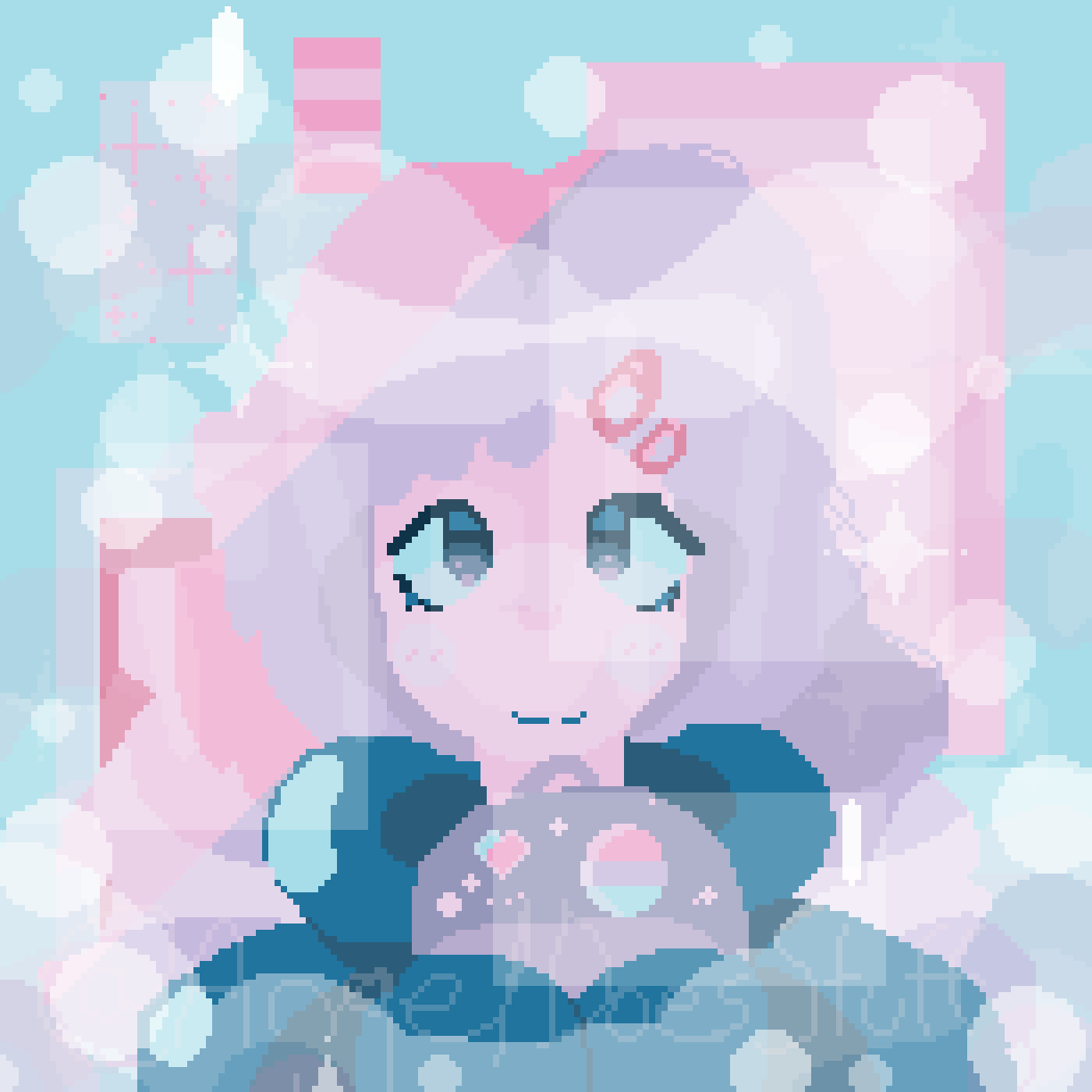 Pixilart - Pink x blue x white by angeldoesstuff
