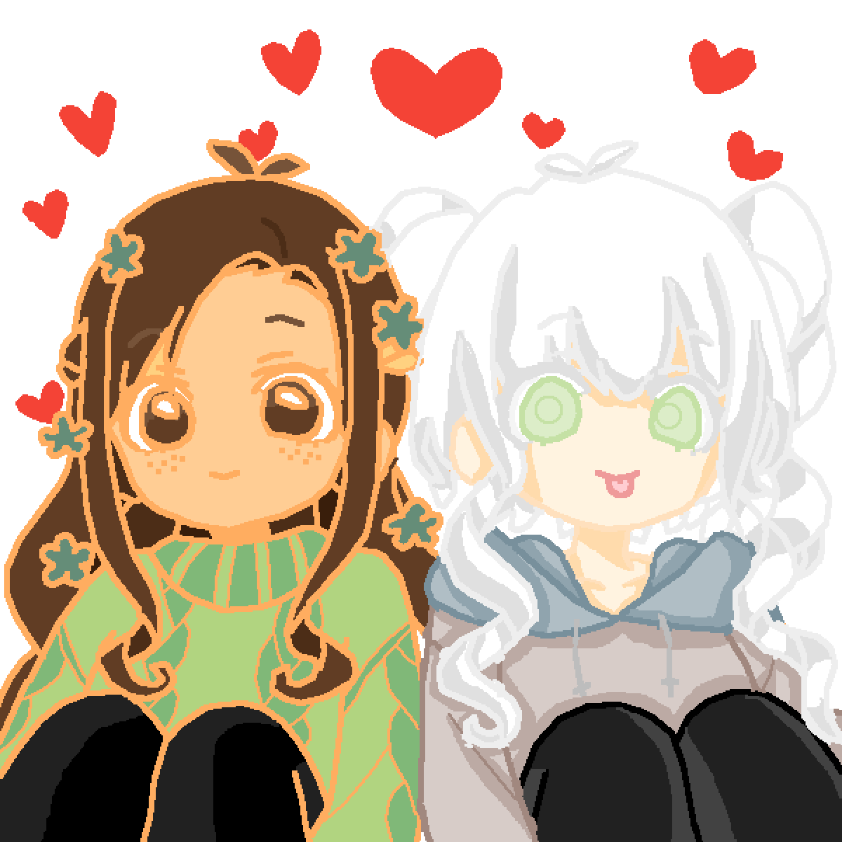 Pixilart - Adorable sister base by Salmonny