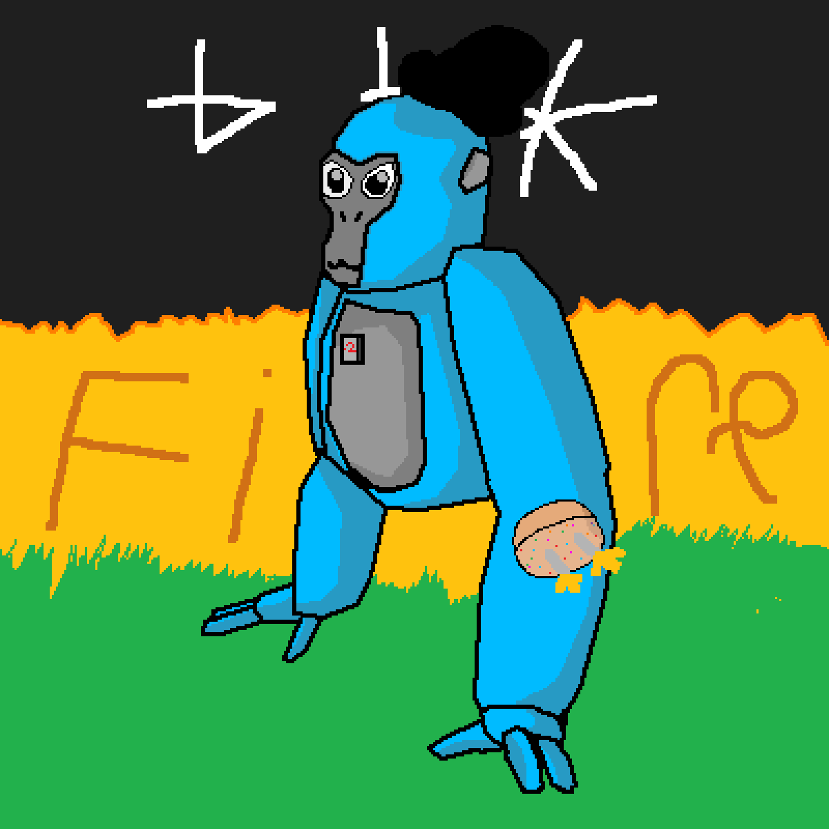 Pixilart Gorilla Tag Monke By Dtk Fire