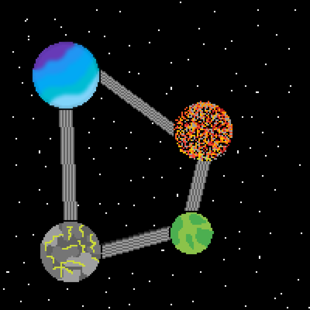 Pixilart - Four conjoined planets by ACEofC4RDS