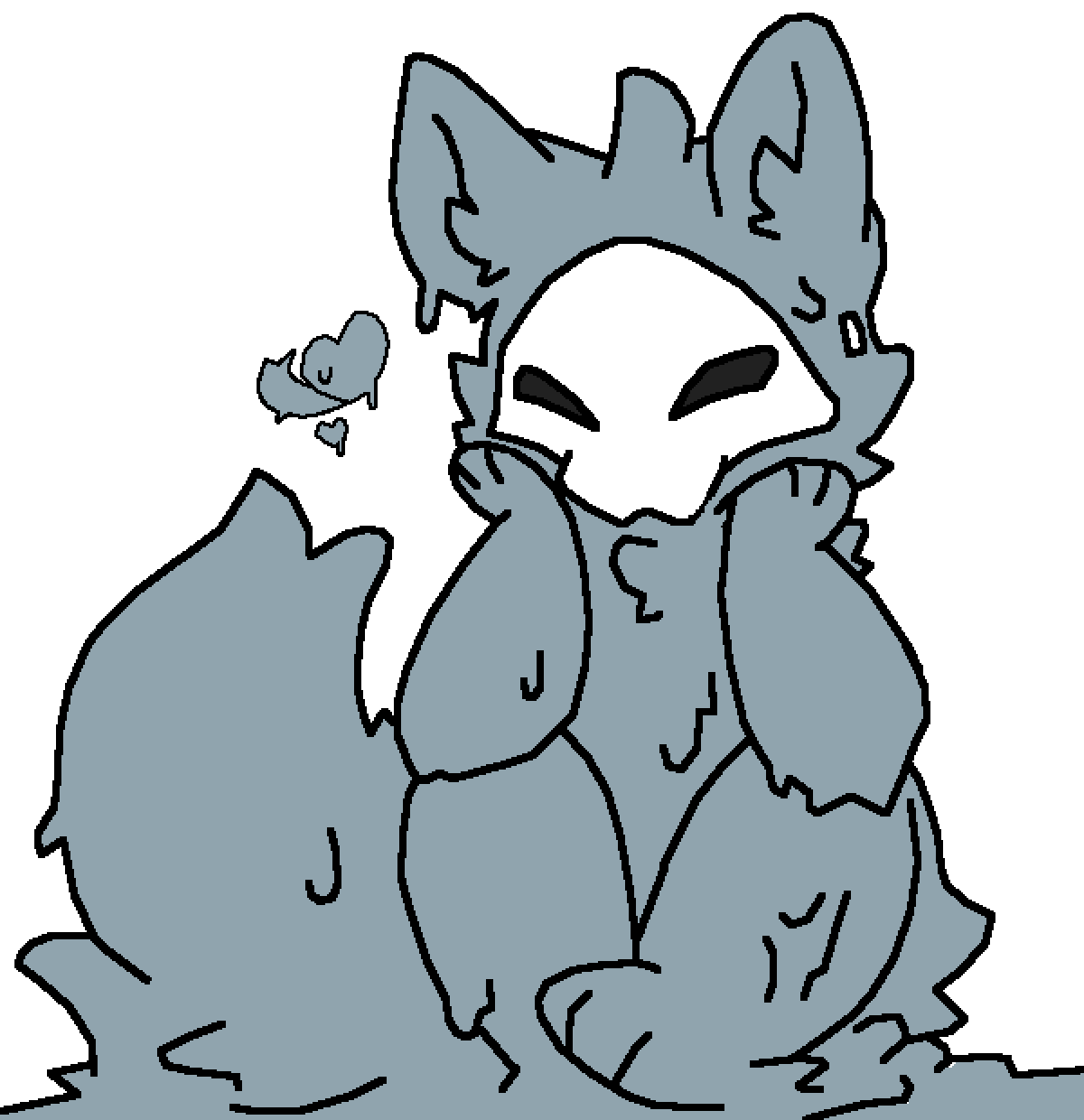 Pixilart - cute puro or black latex base by unkown-guy