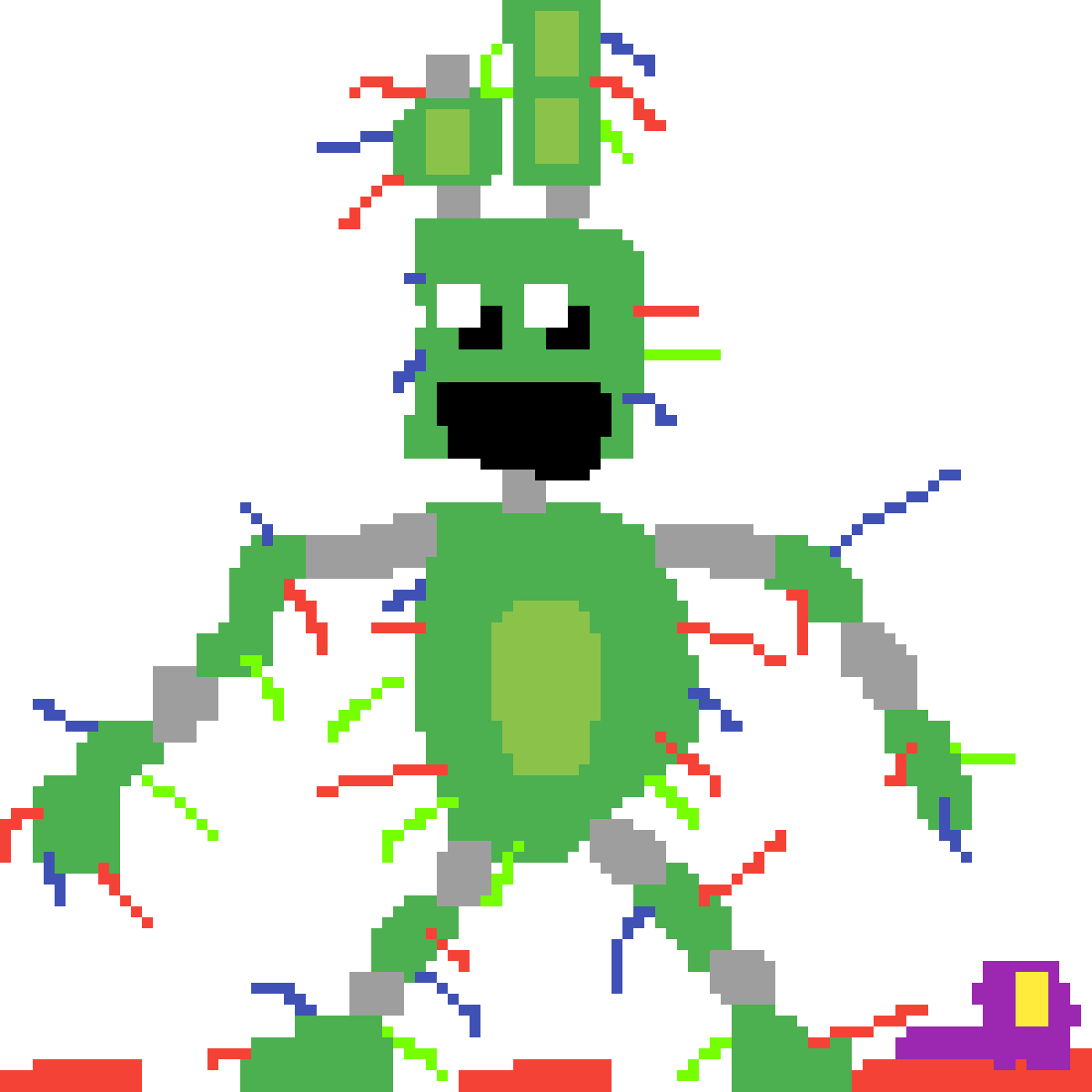 Pixilart - Pixel Springtrap by gooddrawer1234