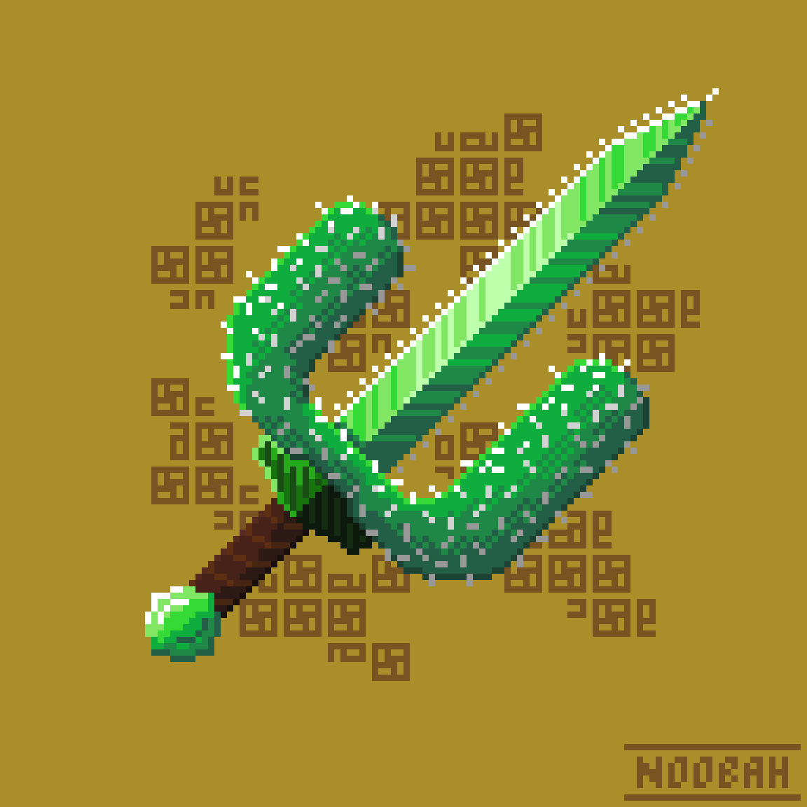 Pixilart - cactus sword by noobah