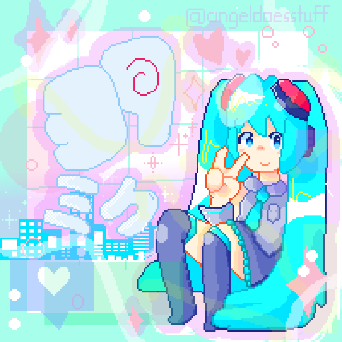 Pixilart - 39 CV01 Hatsune miku! by angeldoesstuff