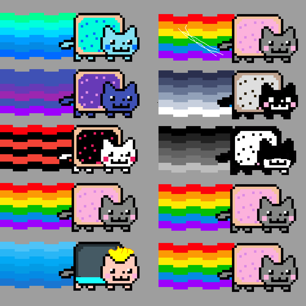 Nyan Cat Rainbow Png