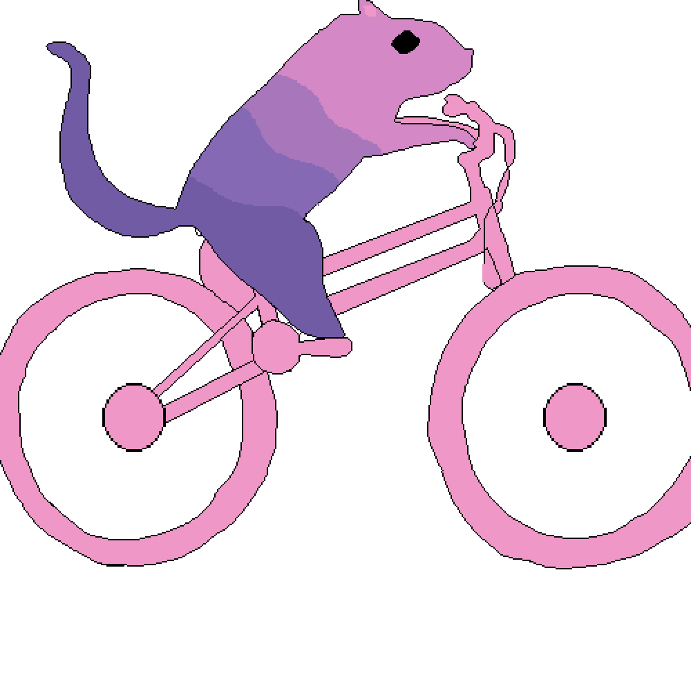 Pixilart - Gerbil on a bicycle by TiptonCore
