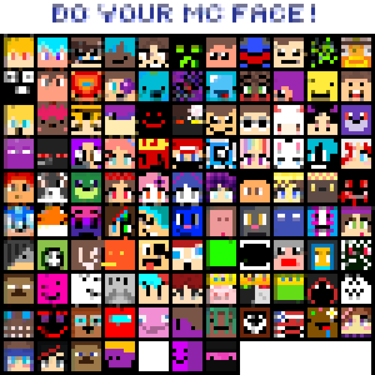 Pixilart - Add your MC Avatars face^^ by M00NIE