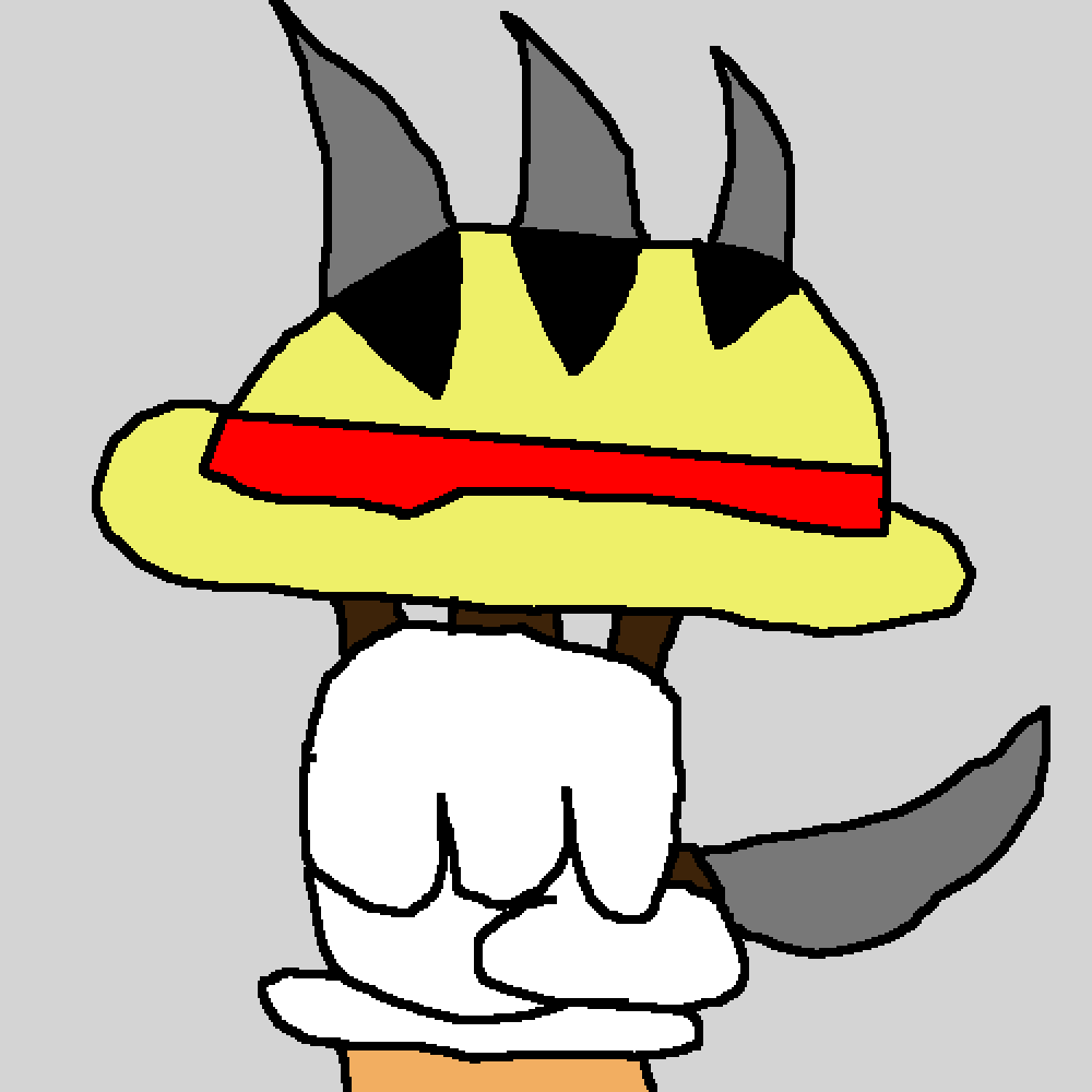 Pixilart - Buggy rips Luffys hat by Jammy2011