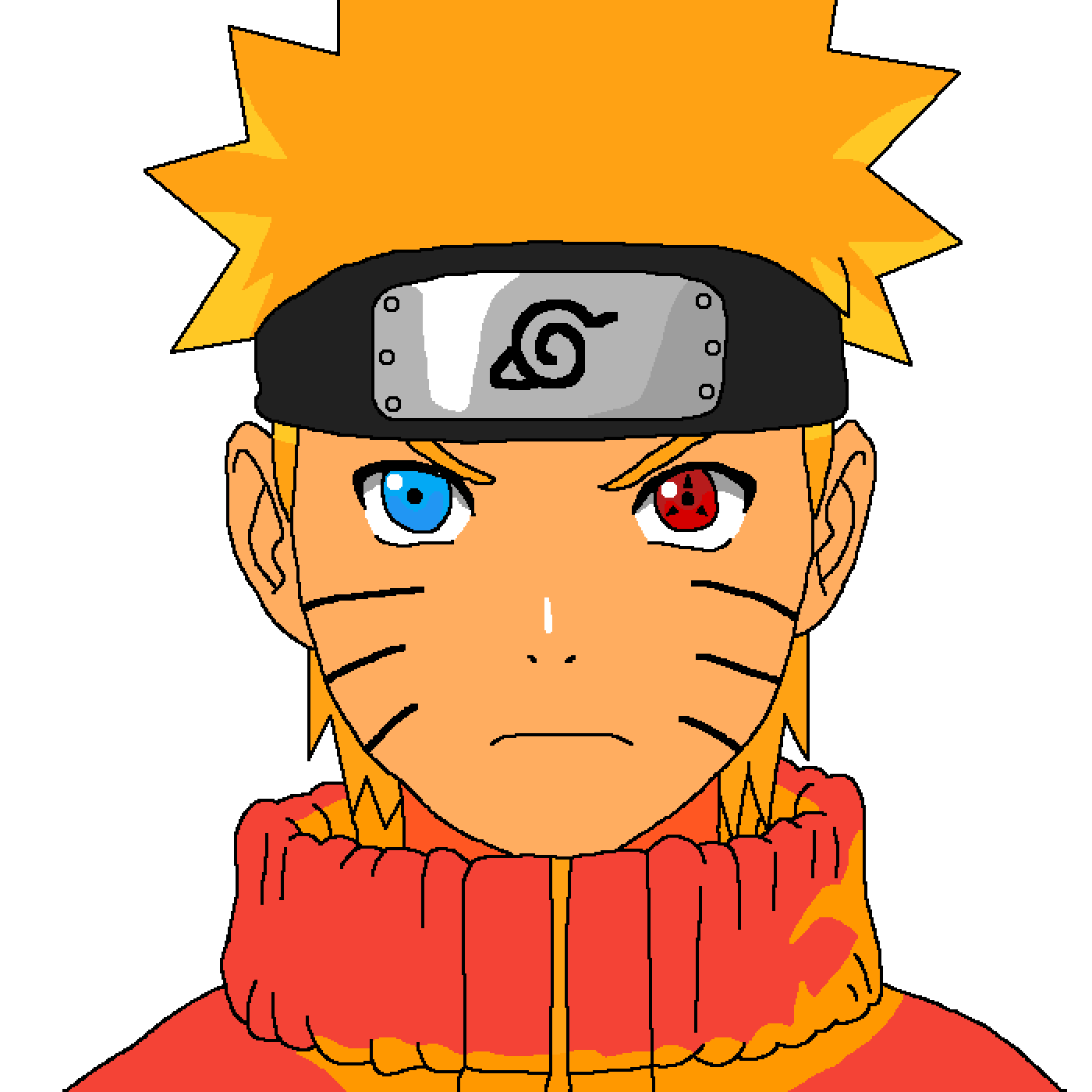 Pixilart - Naruto but with Sharingan by Fallout-Design