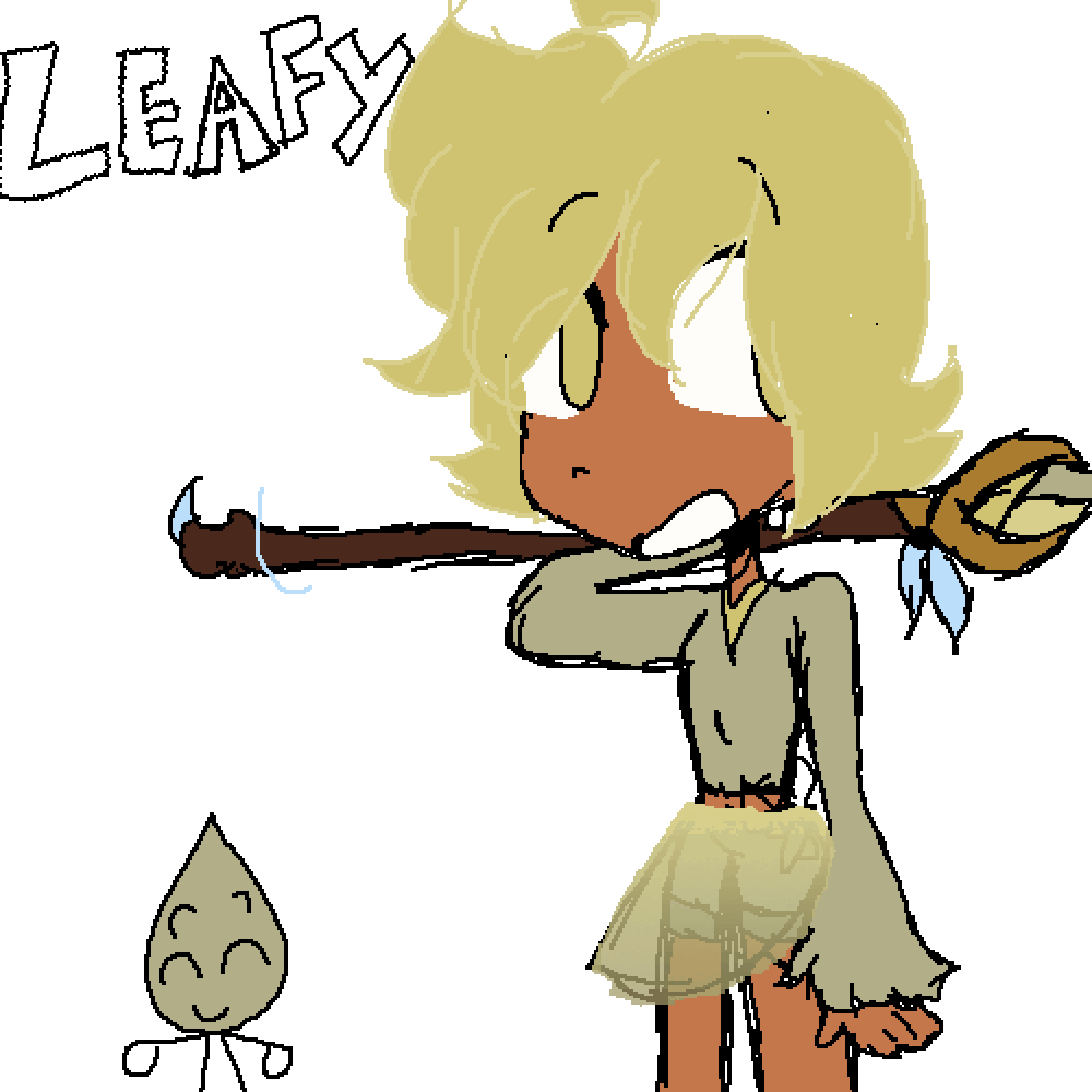 Pixilart - Leafy as a human 🍃🧍🏽‍♀️ by kay13