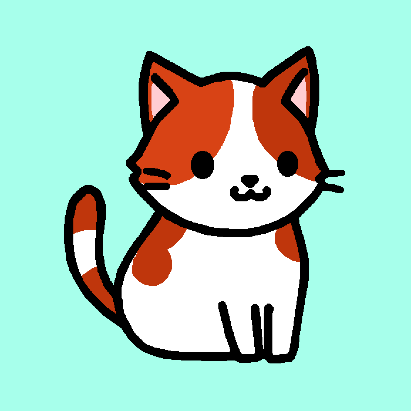 Pixilart - Calico Cat Base by niziu