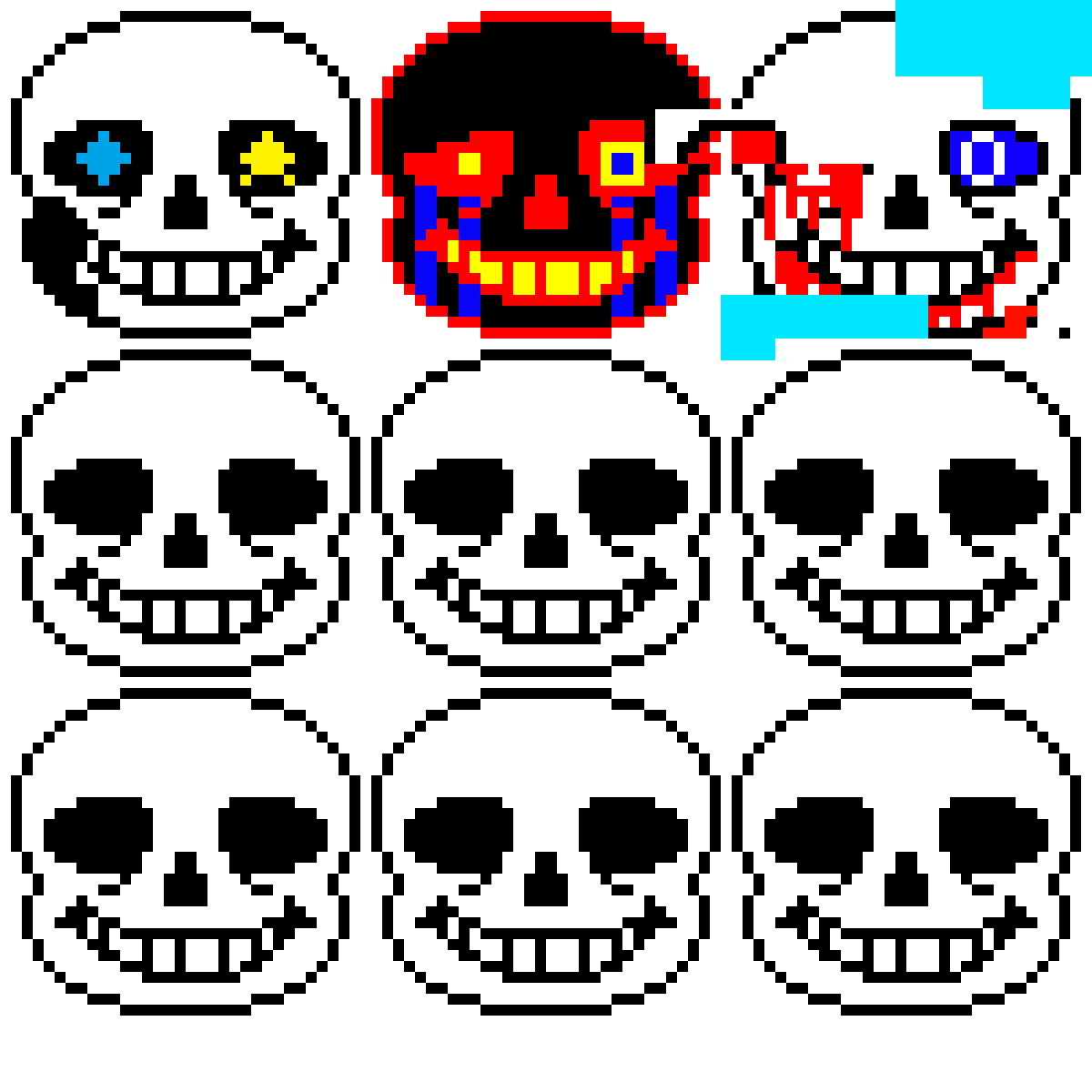 Pixilart - sans heads by lemoon