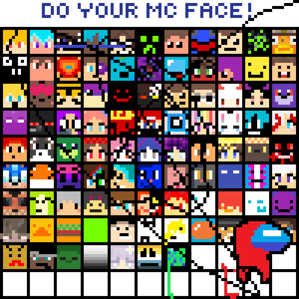 Pixilart - Make your MC face by bluenostalgia21