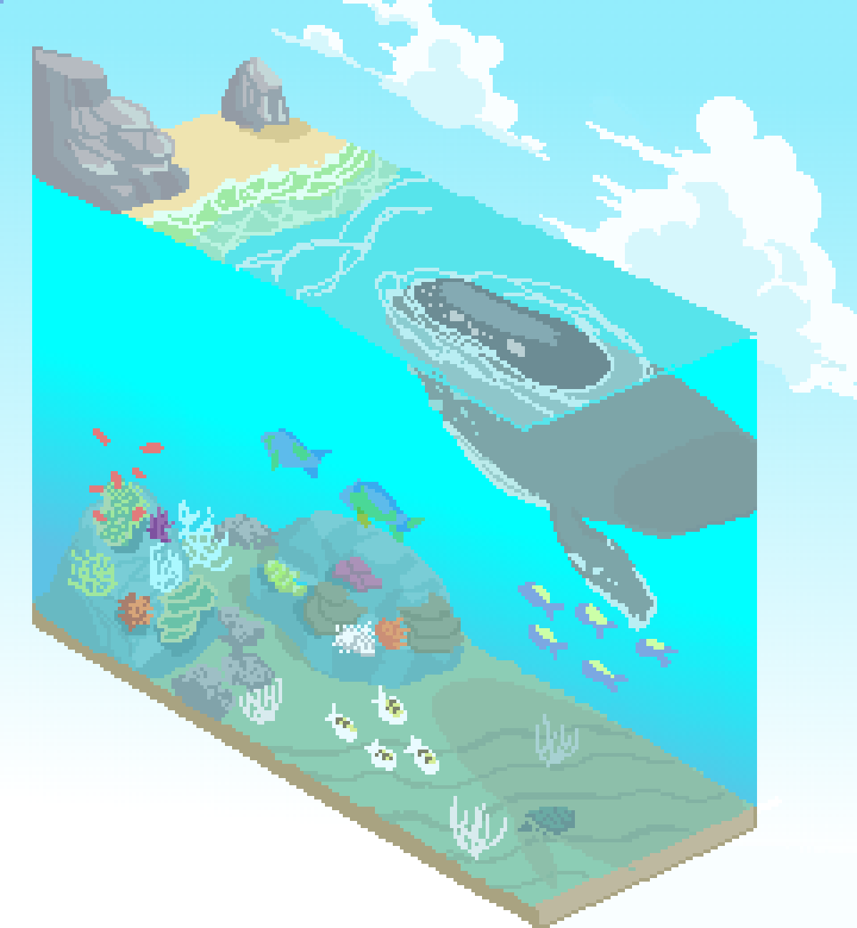Pixilart - Ocean Slice by ElatedMagician