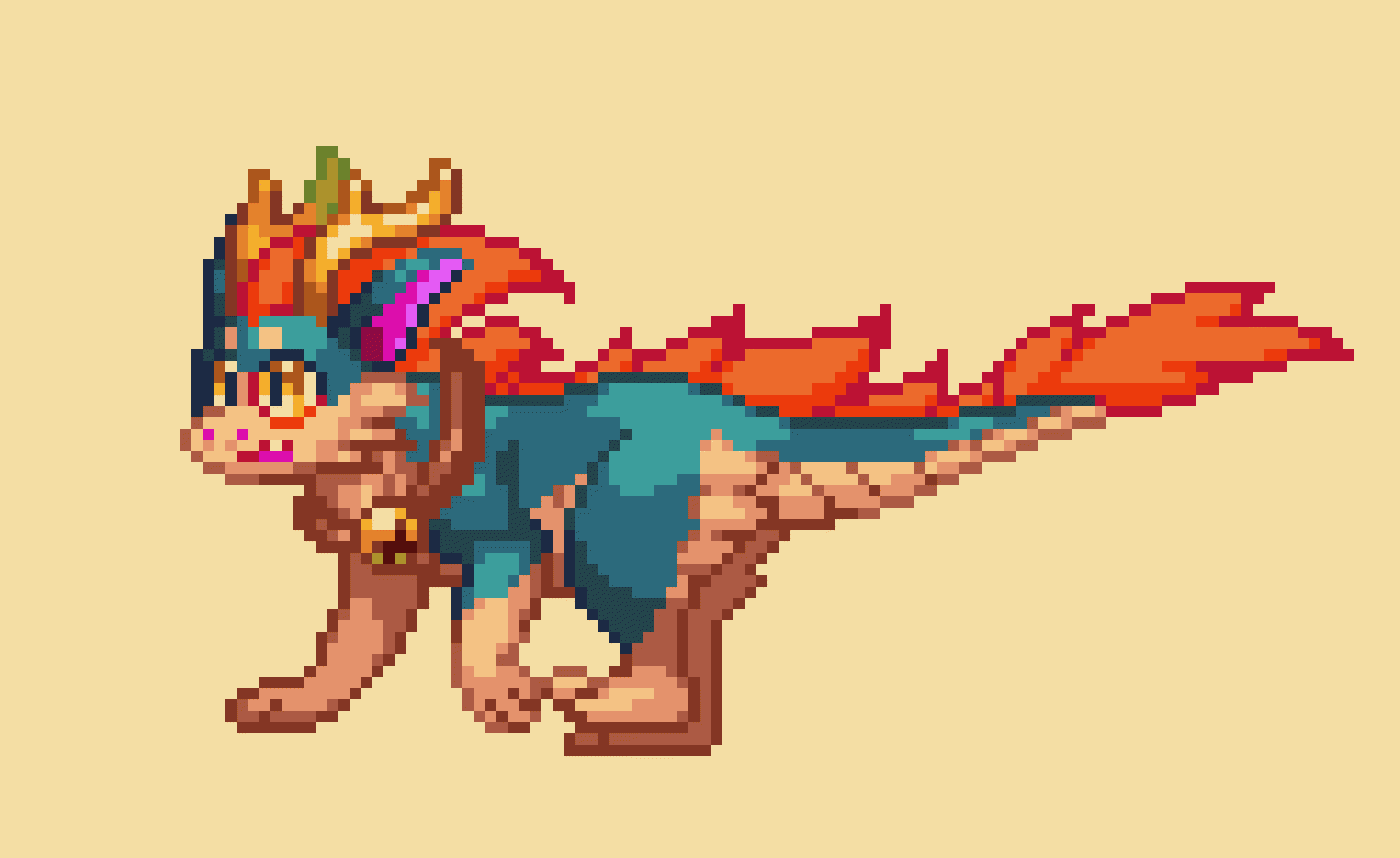 Pixilart - Running Dragon by Xolotberry