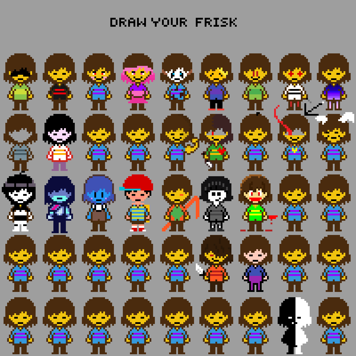 Pixilart - MAKE YOUR OWN FRISK! by programmer27291