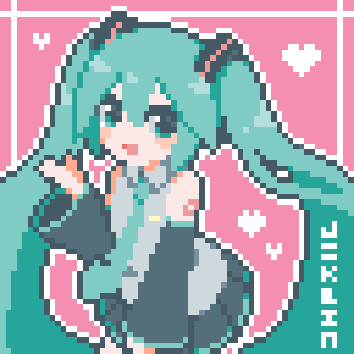 Pixilart - Hatsune Miku by Jeklin