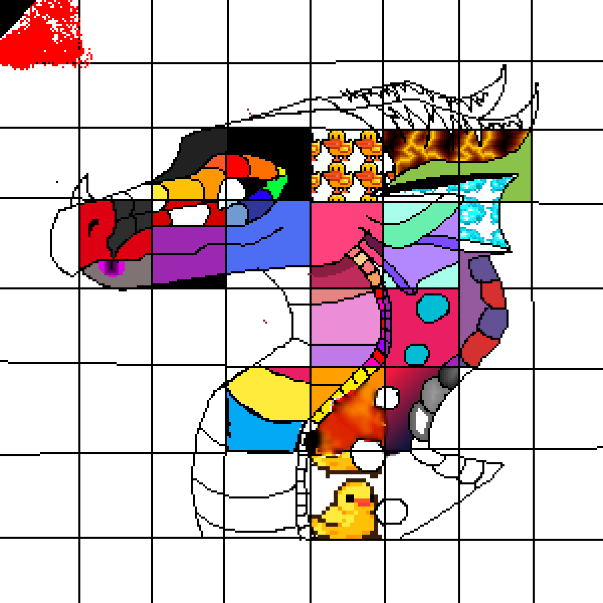 Pixilart - Color in a square of this Rainwing 12\23\8 by Joshtttt