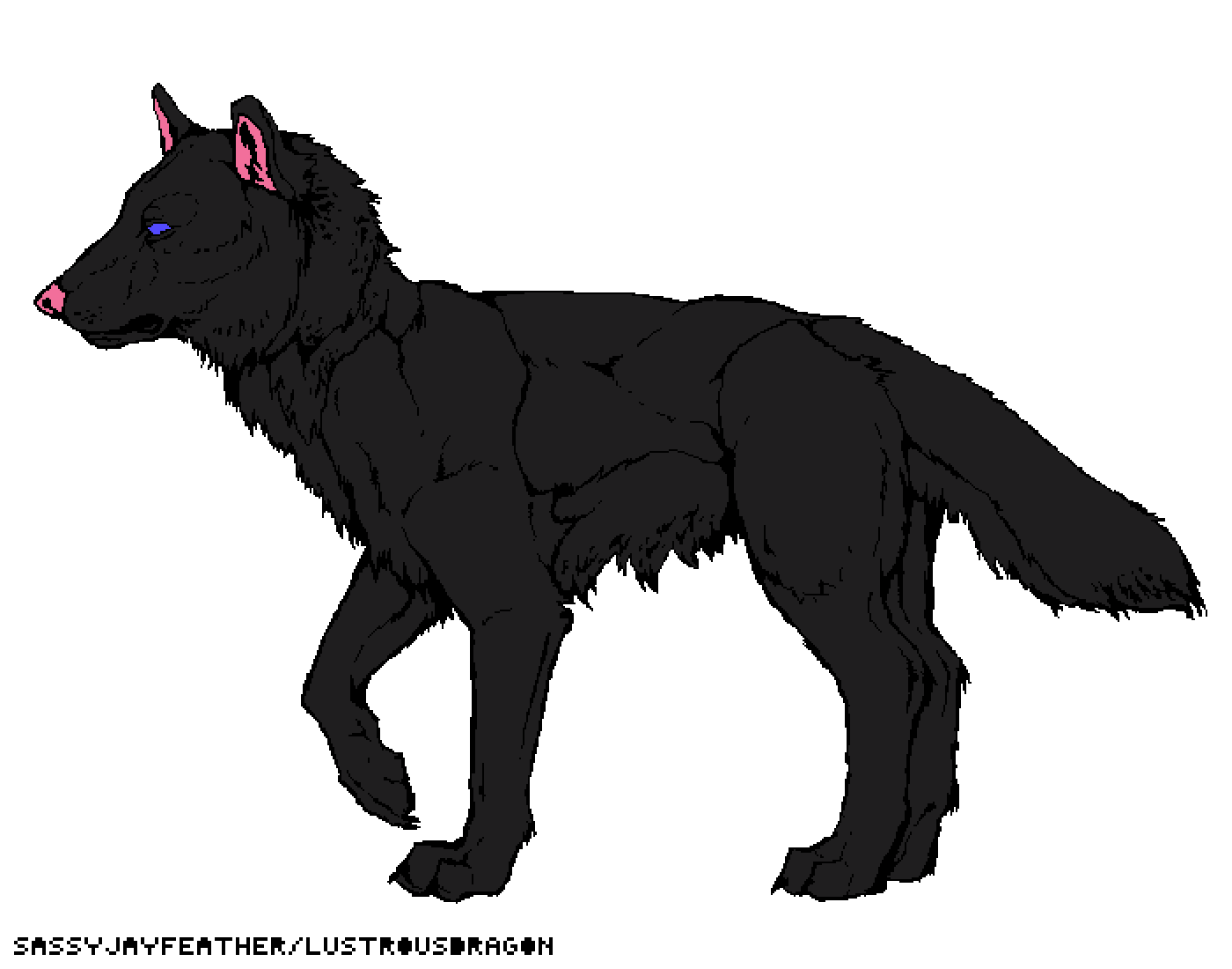 Pixilart - Free wolf base by Memecraft