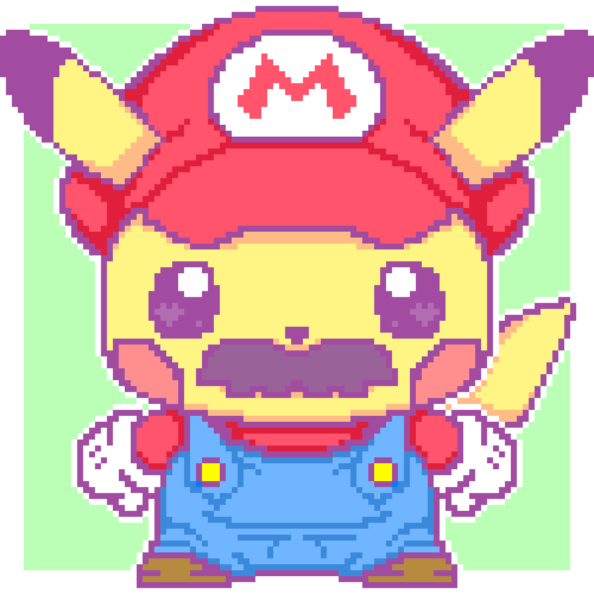Pixilart - ️🌼Pikachu Mario🌼 ️ by HumanTrash88