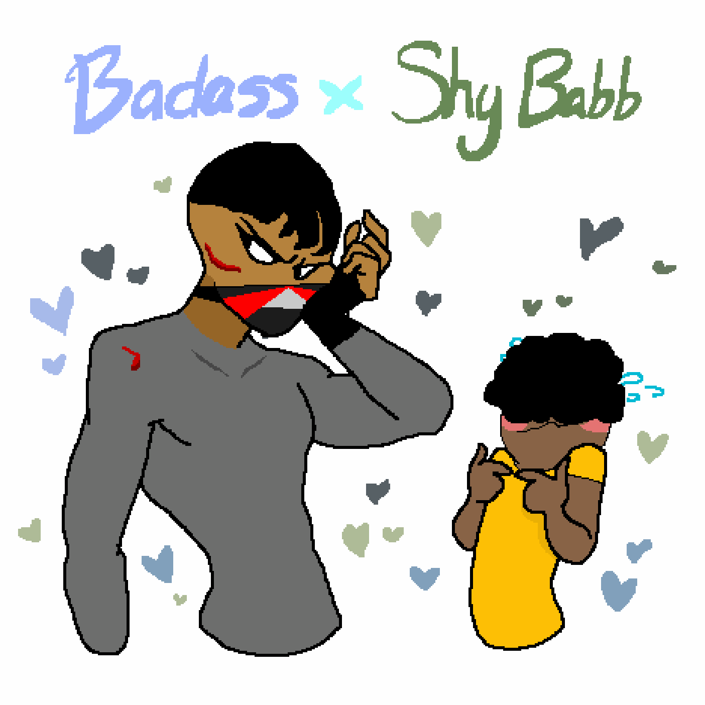 Pixilart - Couple Bff Bases by gayjuice