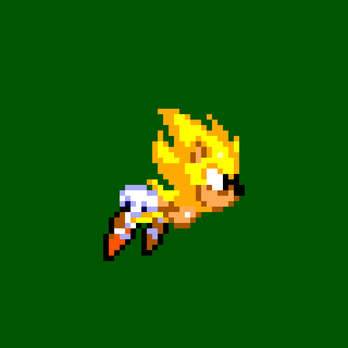 Pixilart - SMS Super sonic run/floating sprite by RafaStudios2026