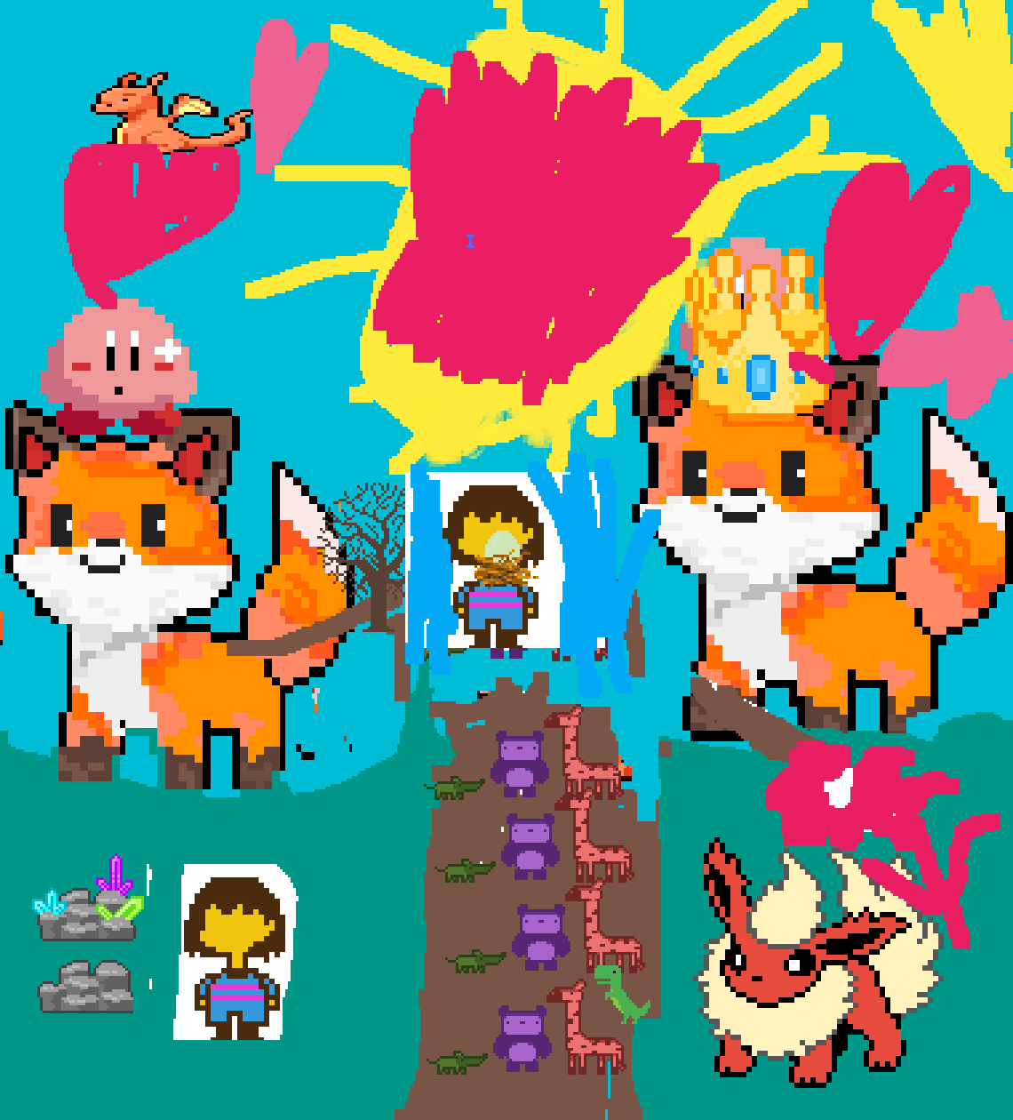 Pixilart Foxy Love By Mega Drawer 123