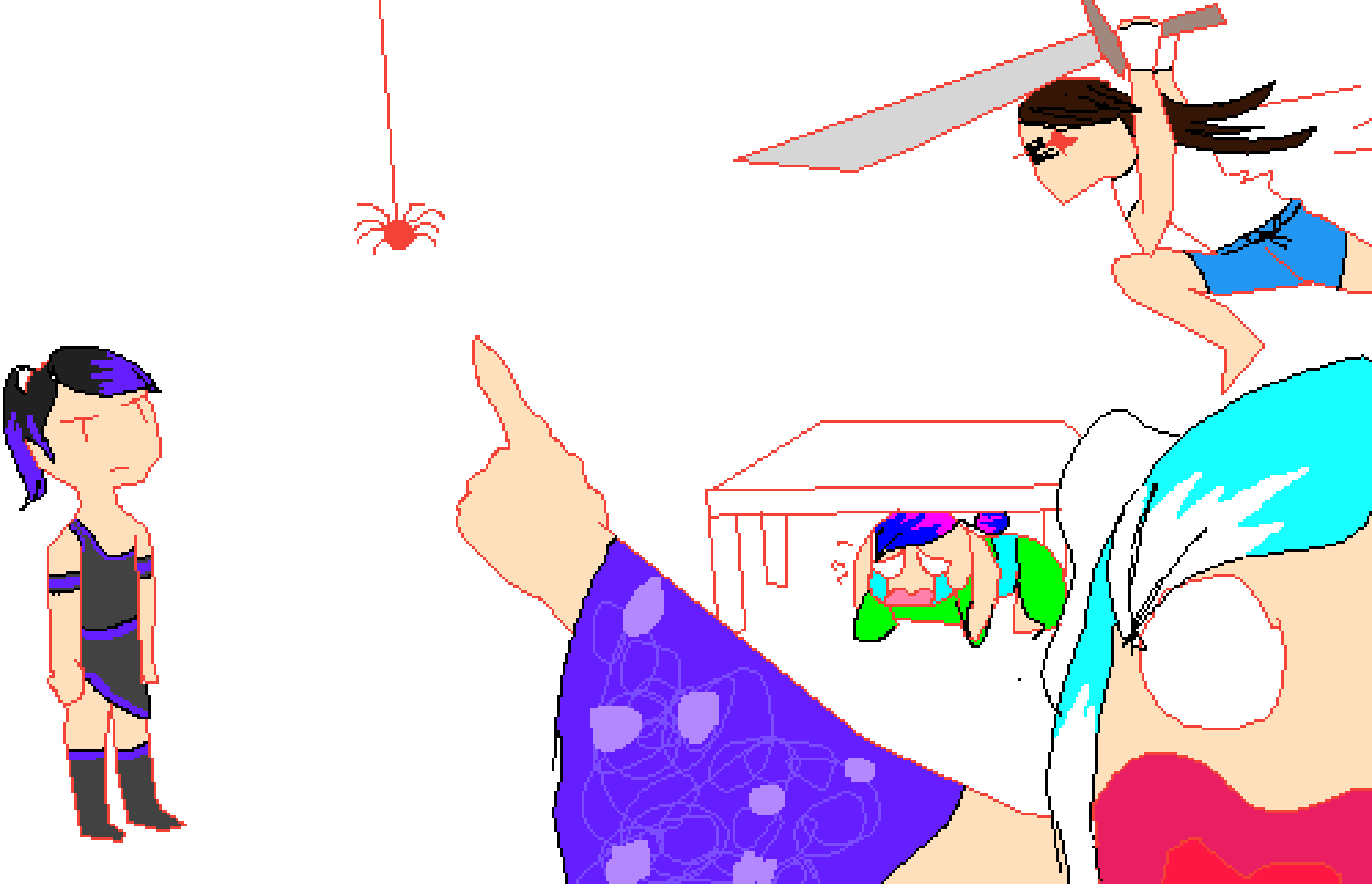 Pixilart - When the future upper moons see a spider by Shinfandem
