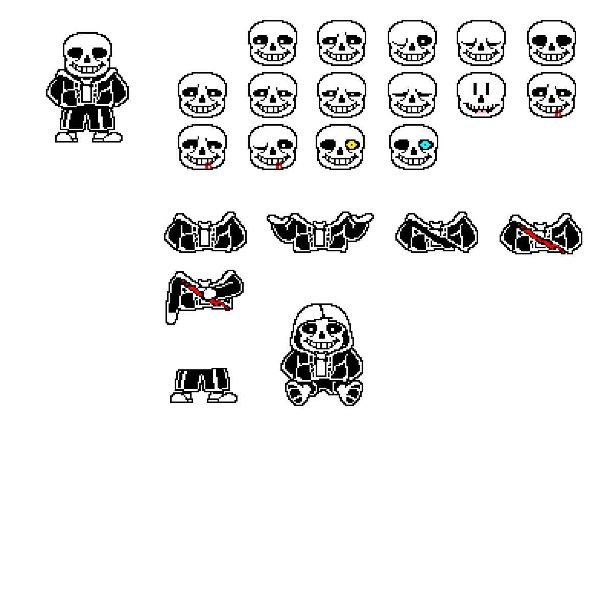 Pixilart - Sans sprite sheet by dandadagger202