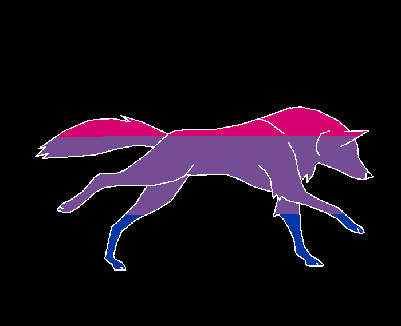 Pixilart - Bi Flag Wolf by FNF-Is-AWSOME