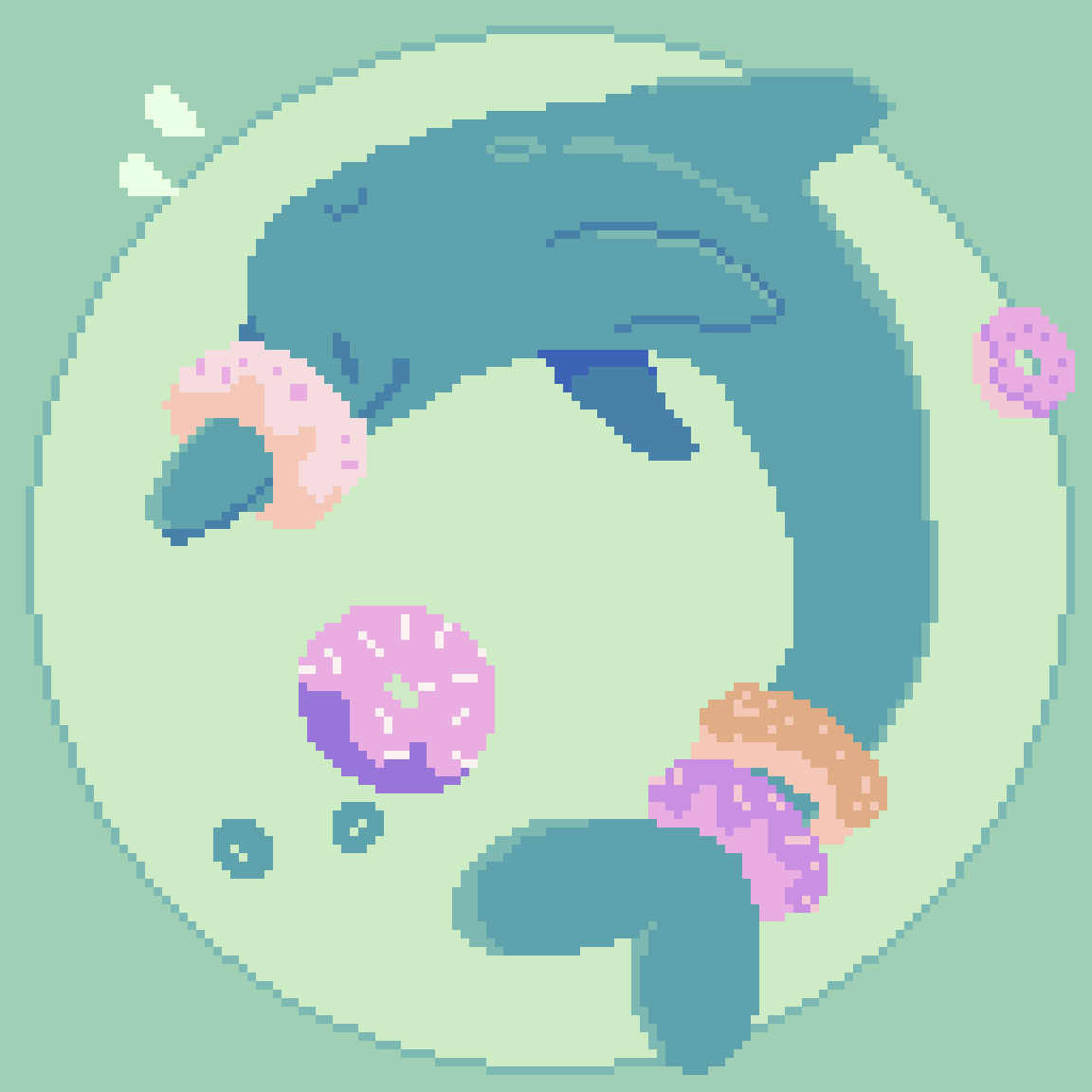 Pixilart - donut dolphin!! by snailb0nes