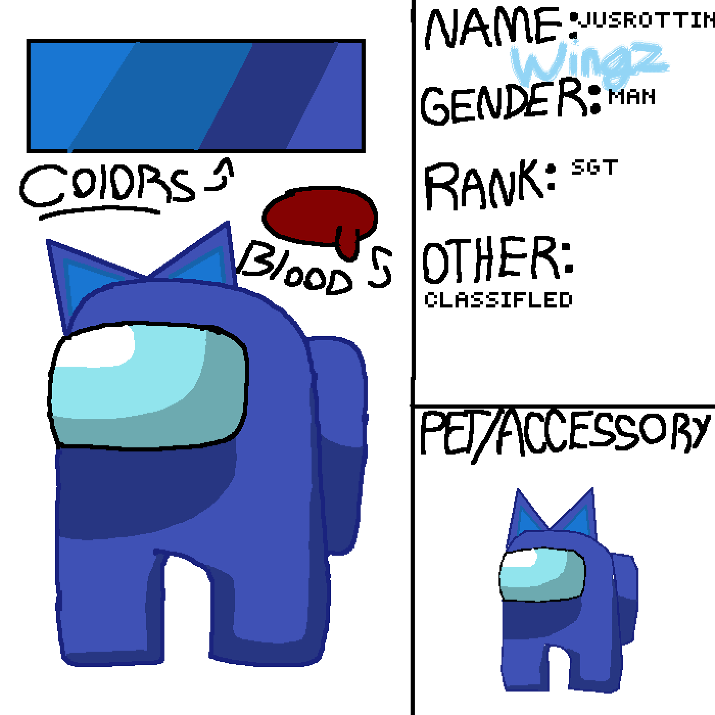 Pixilart - Among us oc by me-the-therian