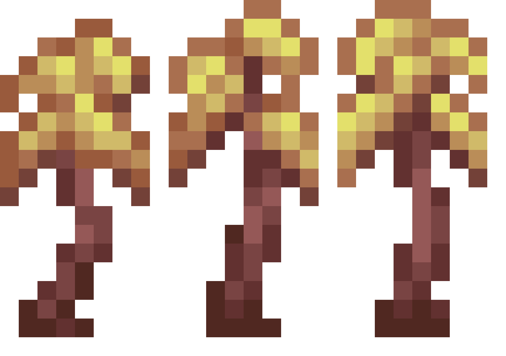 Pixilart - Terraria Tile ID #615 | Yellow Willow Sapling by tSpritesheeter