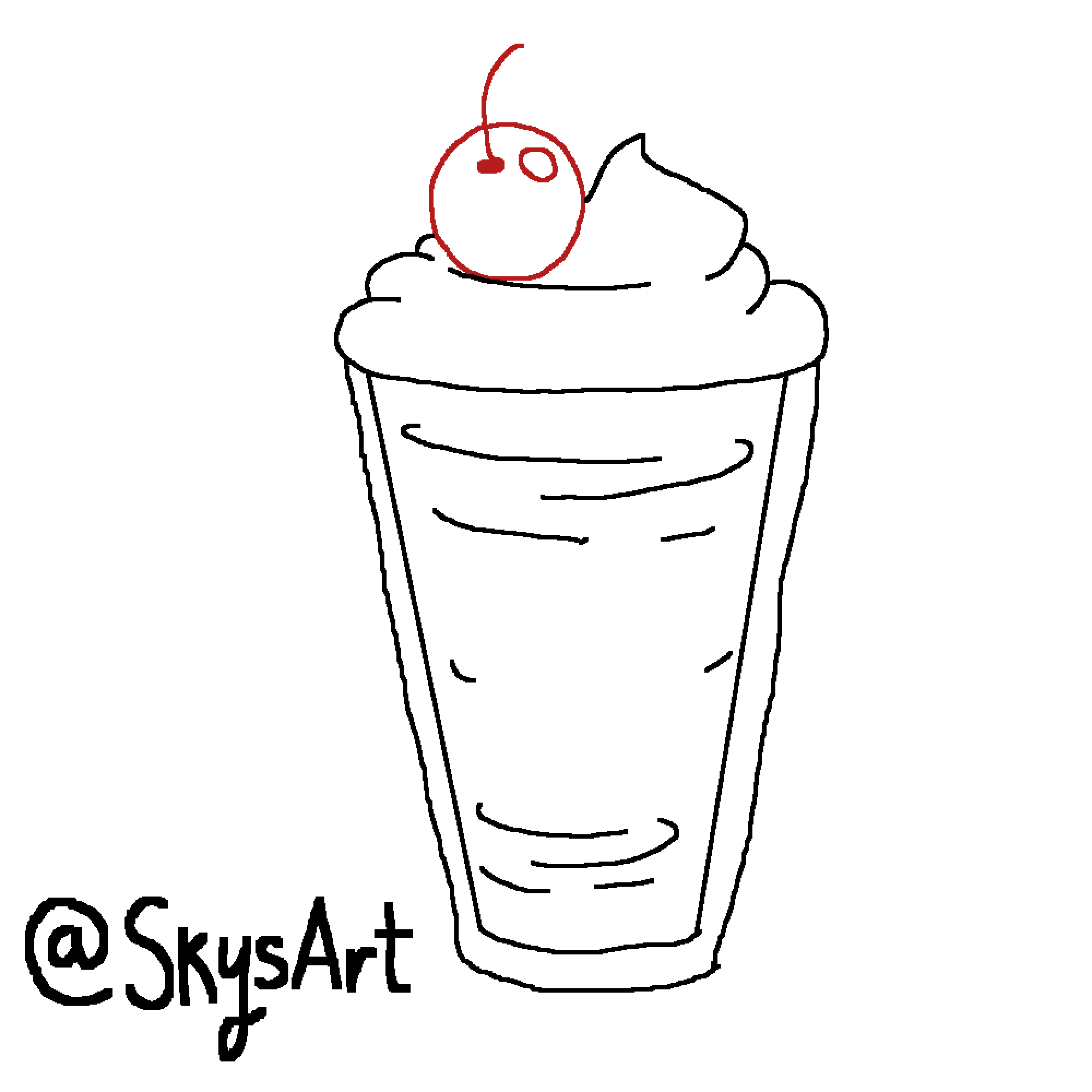 Pixilart - Milkshake With A Cherry On Top by SkyTh3Dumb0