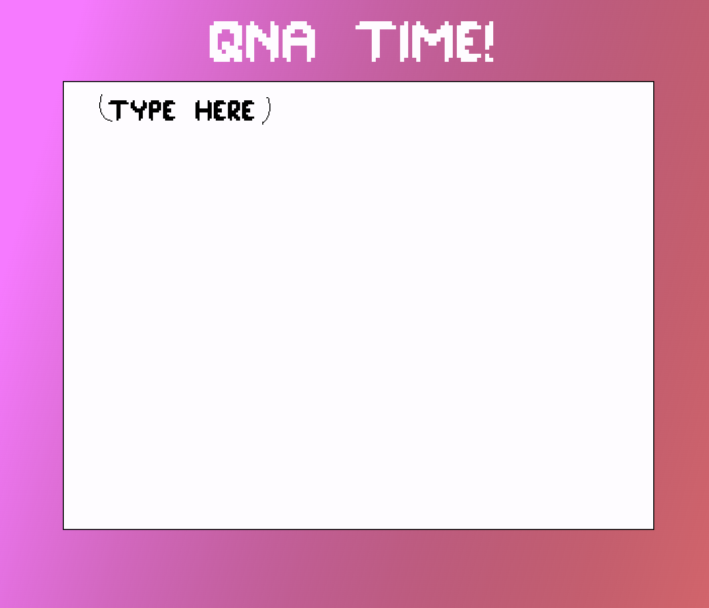 Pixilart - QnA time!! by Lemongirl16