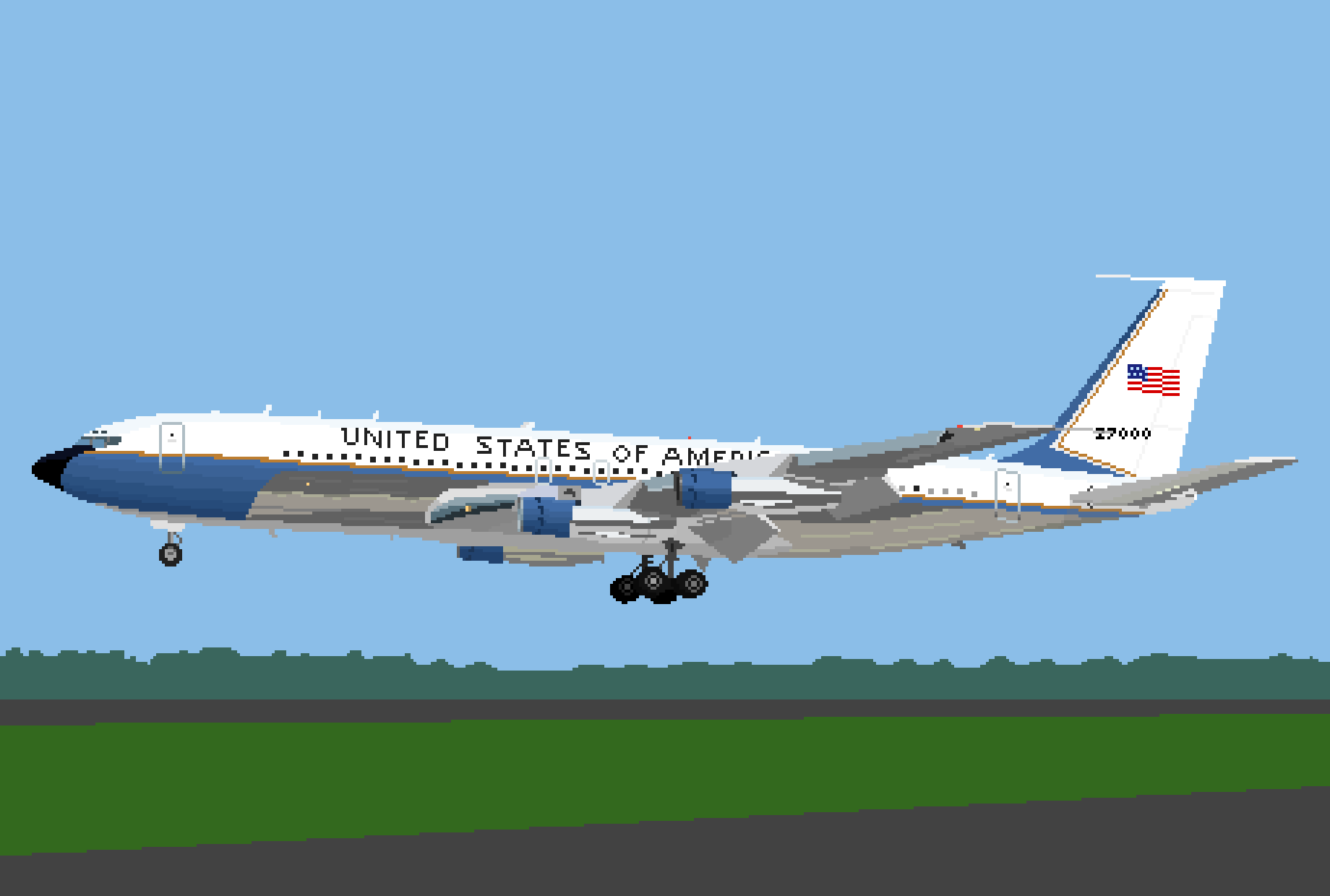 Pixilart - VC-137C SAM-27000 Air Force 1 by The-Pixil-Plane