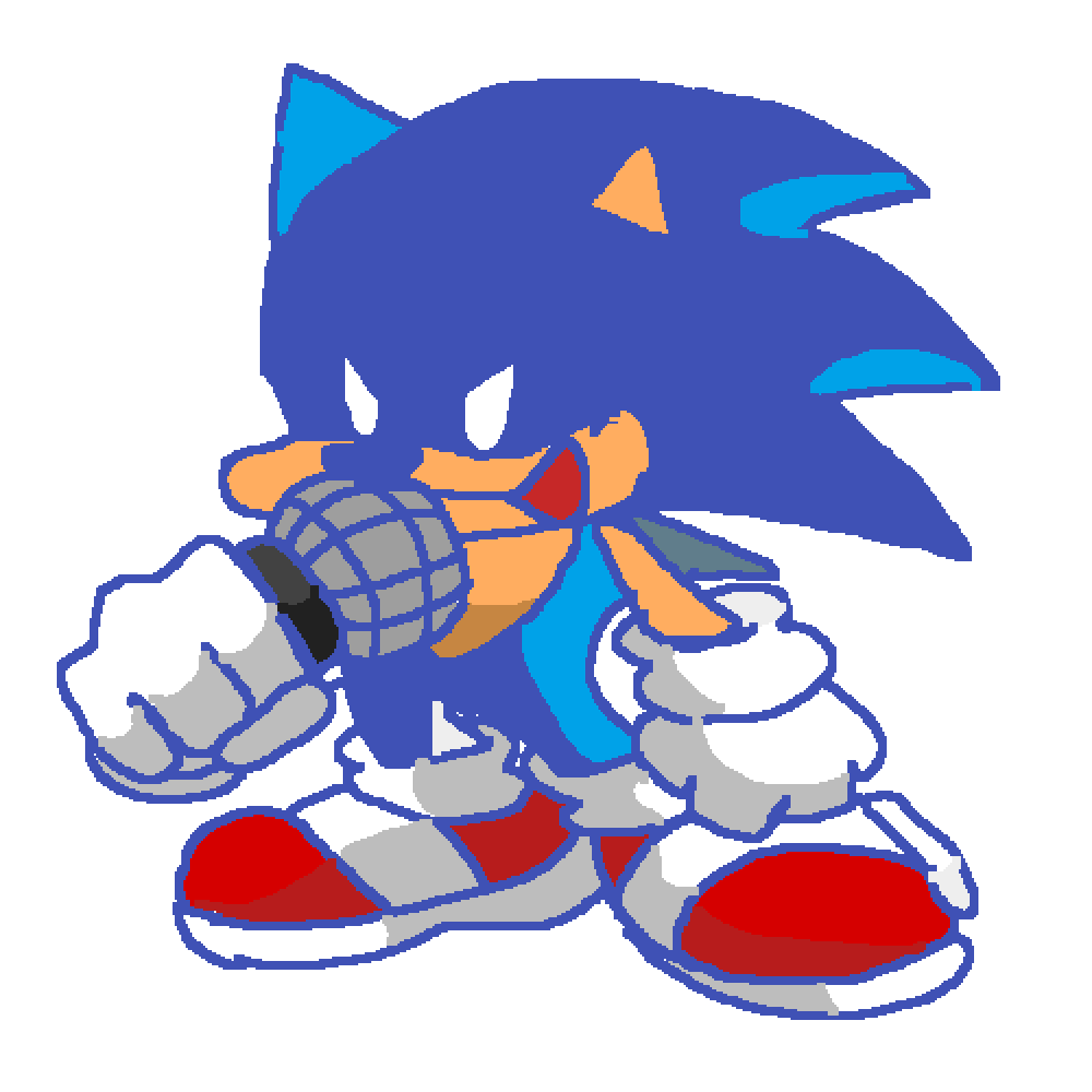 Pixilart - neon cartoony fnf by Ninja-turtle